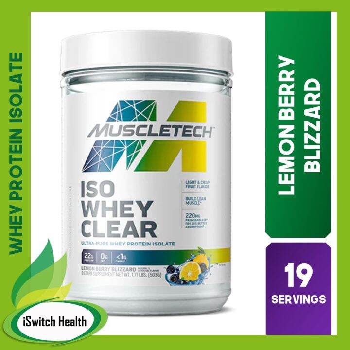 MuscleTech Iso Whey Clear - 19 Servings | Pure Isolate | Whey Protein Isolate | Whey Isolate ...