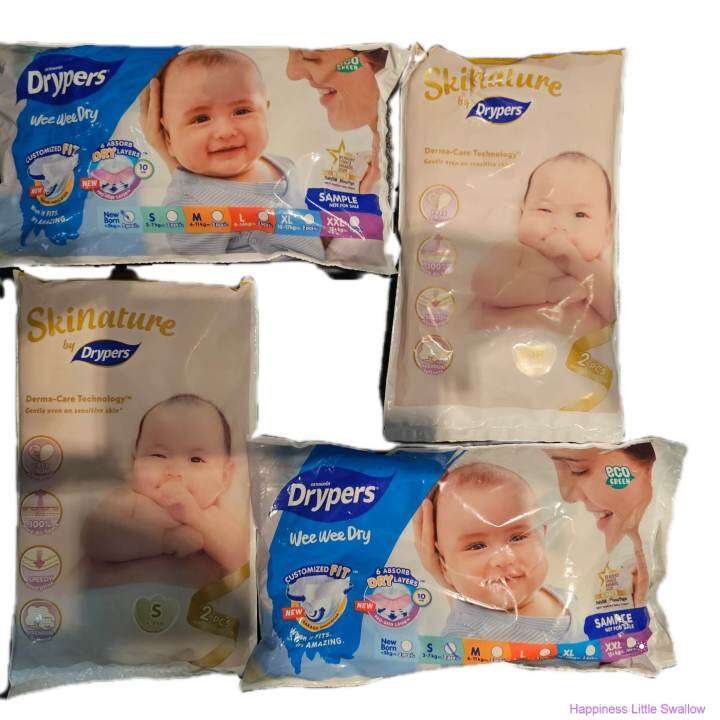 DRYPERS 2pcs/Pack Travel Trial Pack Pek Percubaan | Lazada