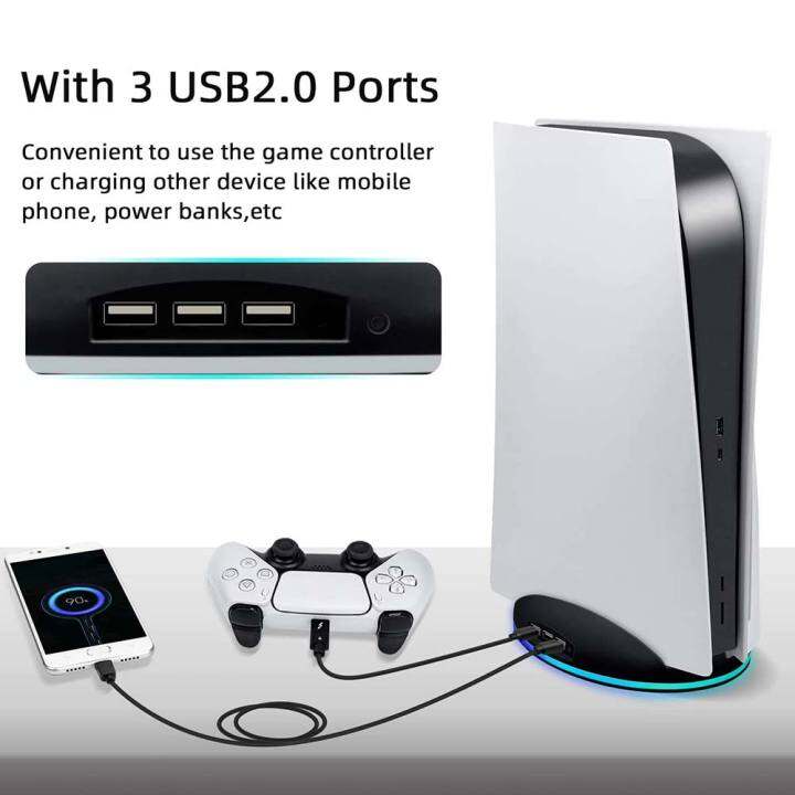 PS5 console upright stand PS5 2-in-1 stand PS5 RGB cooling base digital ...