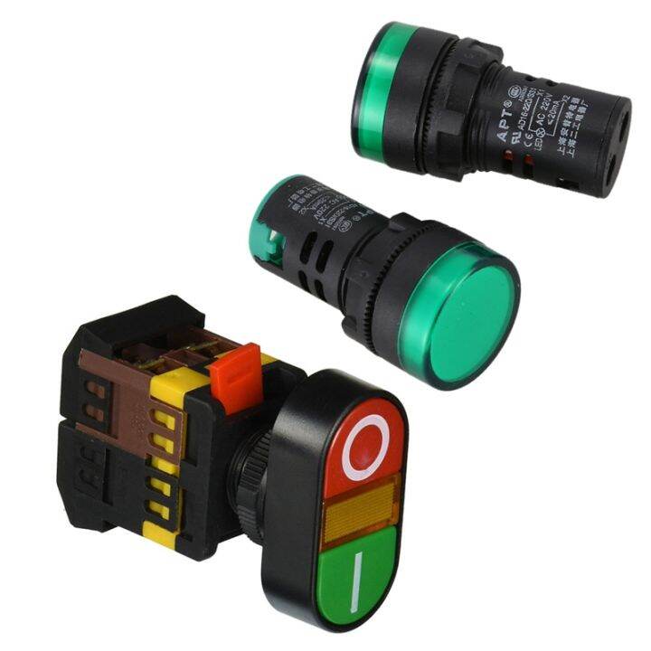 1x AC 600V 10A ON OFF ON and OFF Momentary Push Button Switch with 220V ... 1x AC 600V 10A ON OFF ON and OFF Momentary Push Button Switch with 220V ...