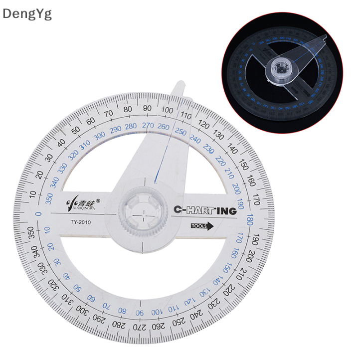 NCVHRT Portable Diameter Of 10cm Plastic 360 Degree Pointer Protractor ...