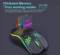 T98 7200 DPI RGB USB Wired Gaming Mouse Lightweight Honeycomb Shell ...