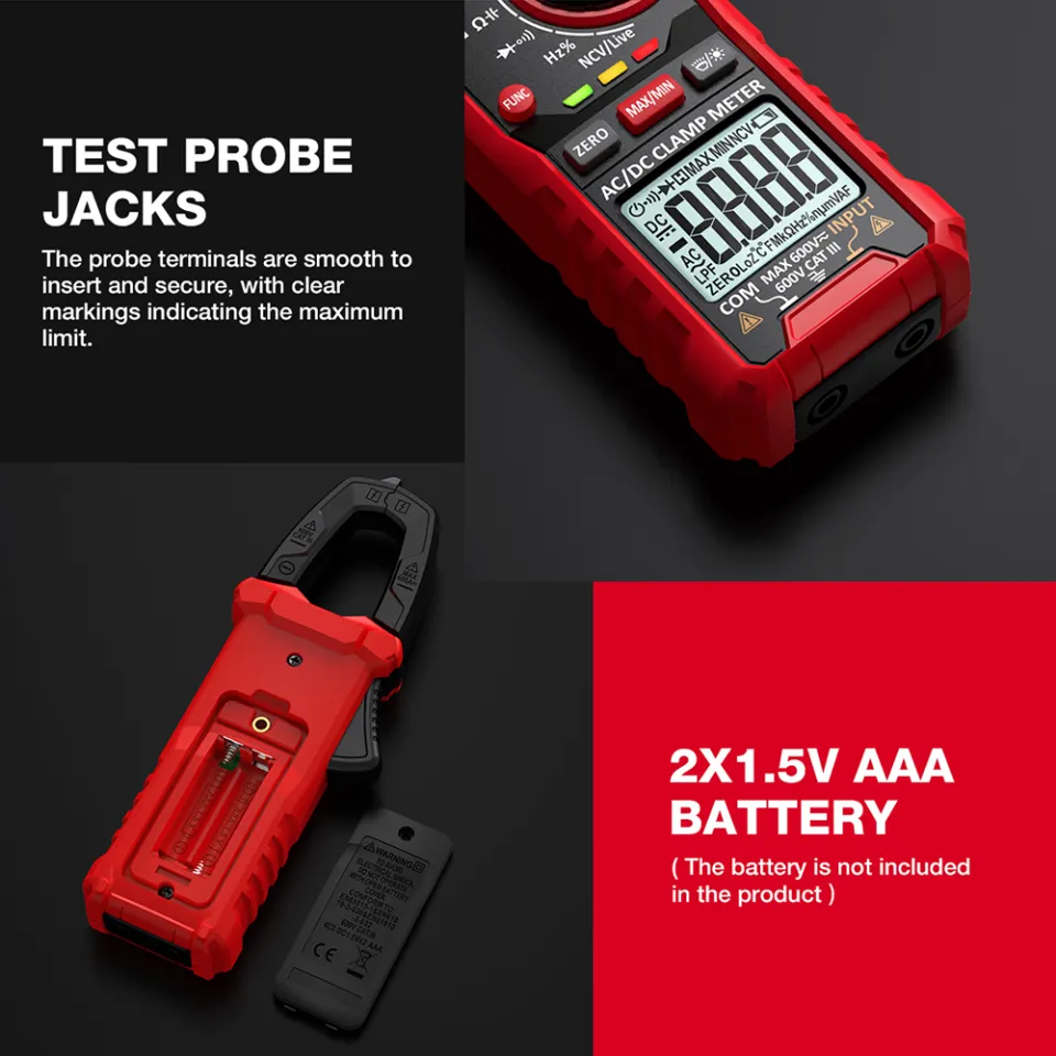 HABOTEST HT206B Digital Clamp Meter True RMS AC Current, 45% OFF