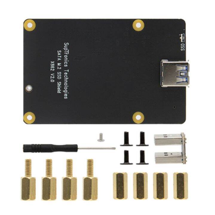 X862 V2.0 M.2 NGFF 2280 SATA SSD Storage Expansion Board / Shield for ...