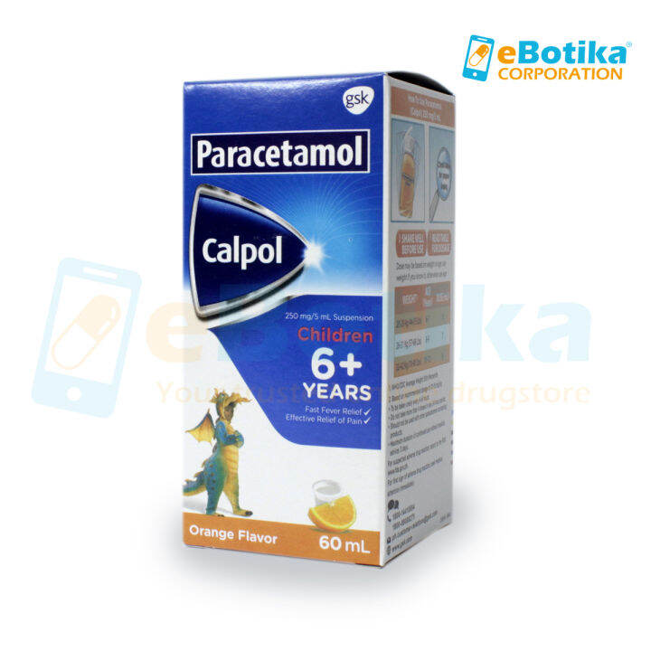Calpol Plus 6 - 12 years old Orange Flavor 60ml | Lazada PH