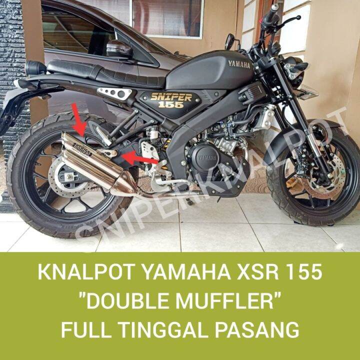 Knalpot Yamaha xsr155 full system double muffler + db killer | Lazada ...