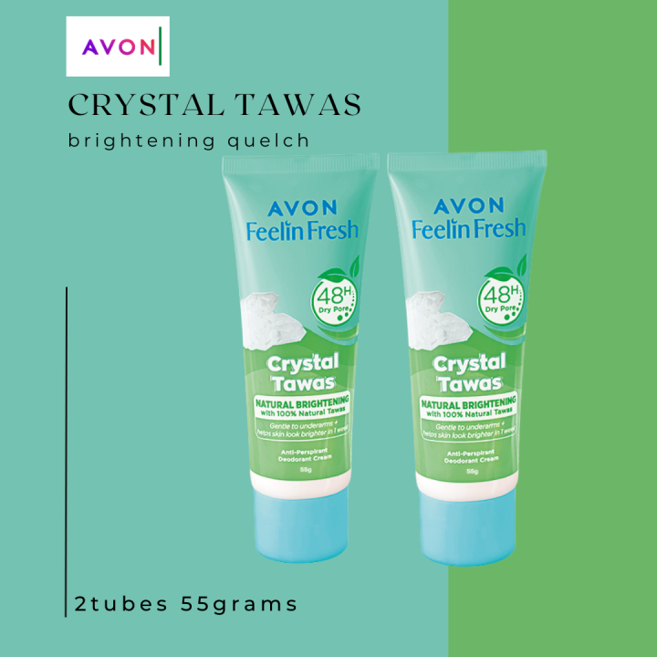 AVON Feelin Fresh Crystal Tawas Quelch 55g ( 2 Tubes ) | Lazada PH