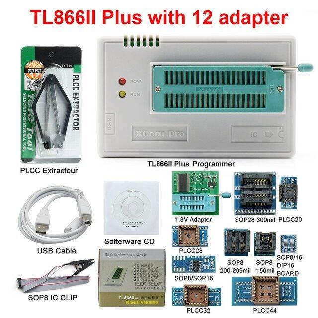 Newest V10.8 TL866II Plus Universal minipro programmer TL866 nand flash ...