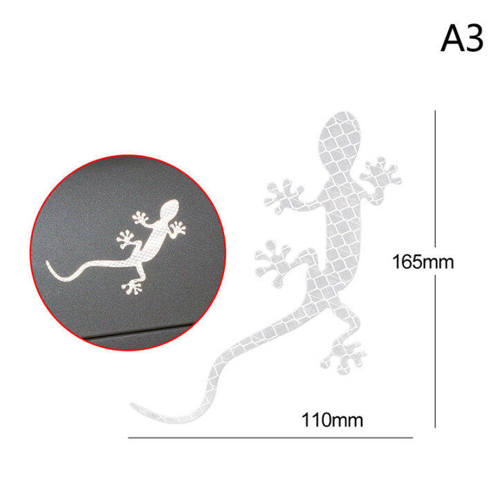 Excellent สติ๊กเกอร์ติดรถ Reflective gecko sticker 3D three-dimensional ...