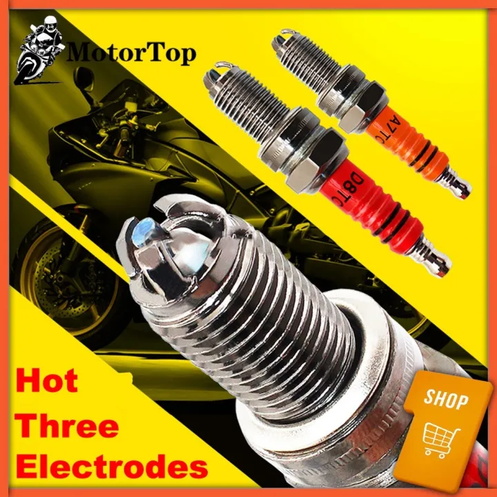 Spark Plug A7TC A7TJC High Performance 3-Electrode For GY6 50cc-150cc ...