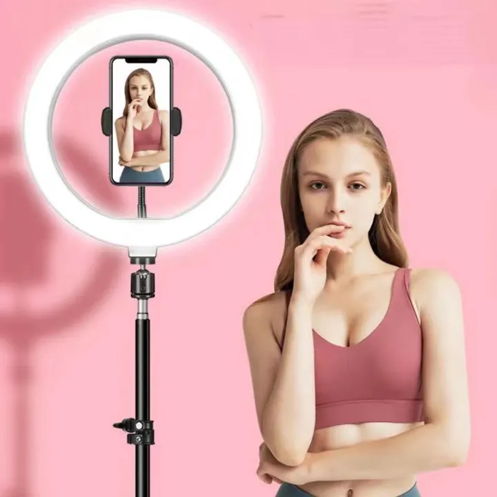 100 Original Mk 26cm 10inch Led Selfie Ring Light Set 210 Cm Tripod
