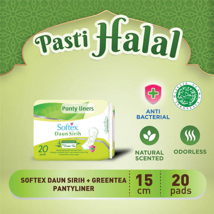 Softex Daun Sirih + Green Tea Pantyliner 20s | Lazada Indonesia