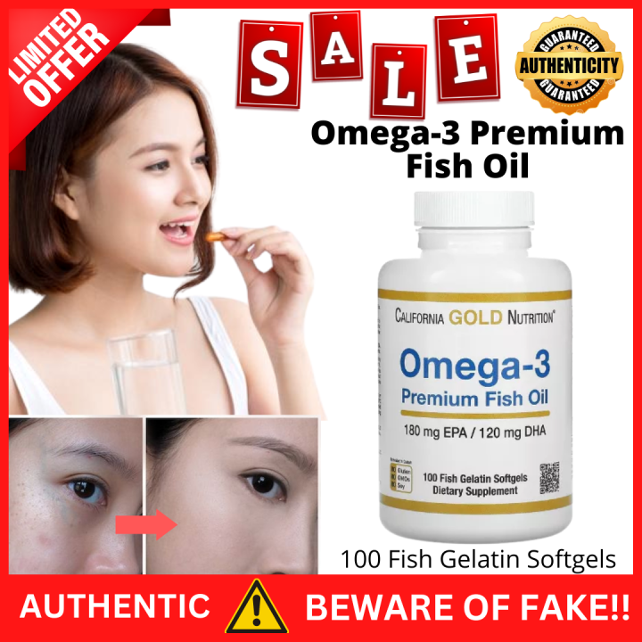 California Gold Nutrition Omega-3 Premium Fish Oil 100 Fish Gelatin Softgels | Lazada PH