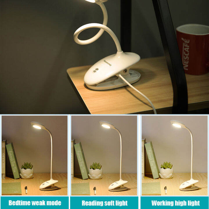 Panasonic Clip Desk Lamp LED Touch Switch 3 Modes Eye Protection Desk ...