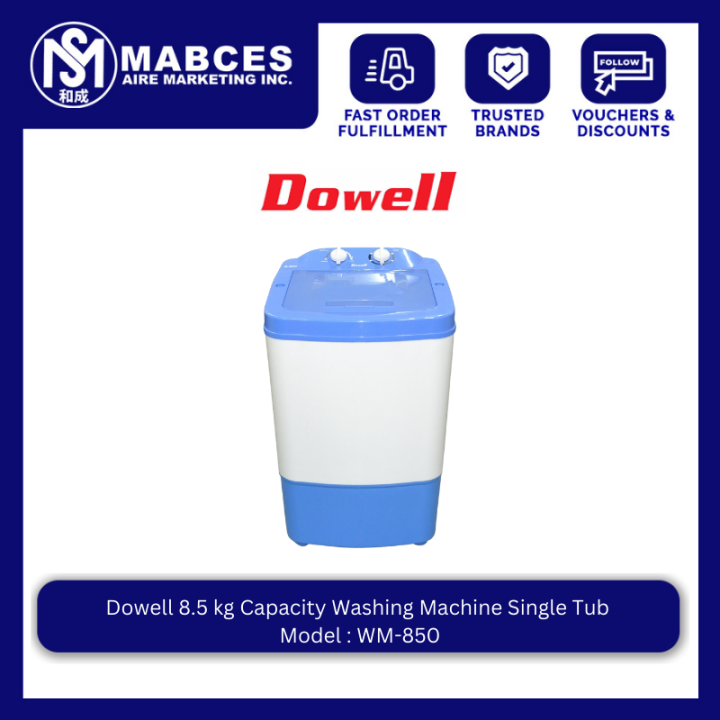 Dowell 8.5 kg Capacity Washing Machine Single Tub WM-850 | Lazada PH