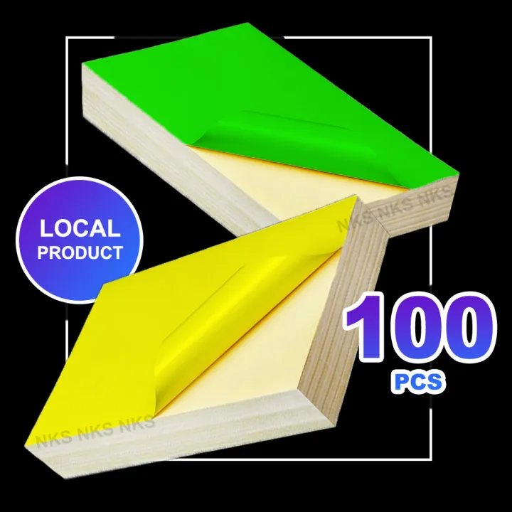 A4 FLOURESCENT COLOUR LABEL STICKER PAPER (100 SHEETS) | Lazada