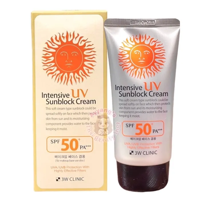 【Local delivery】 3W Intensive UV Sunblock Cream Spf 50 PA | Lazada PH