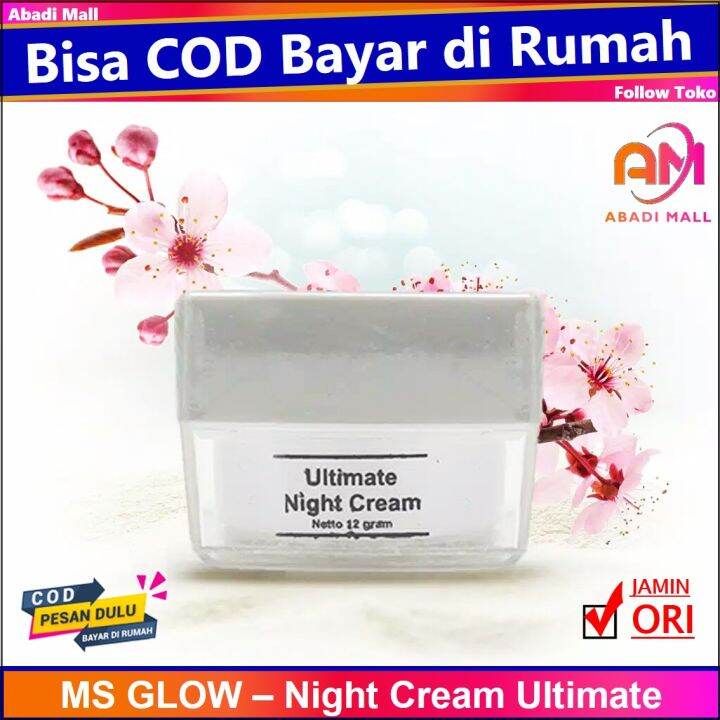 MS GLOW Ultimate Night Cream 12 gr ORIGINAL Abadi Mall | Lazada Indonesia