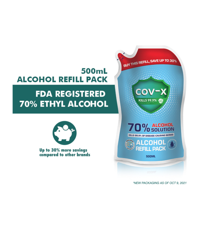 COV-X Alcohol Refill Pack 500ml | Lazada PH