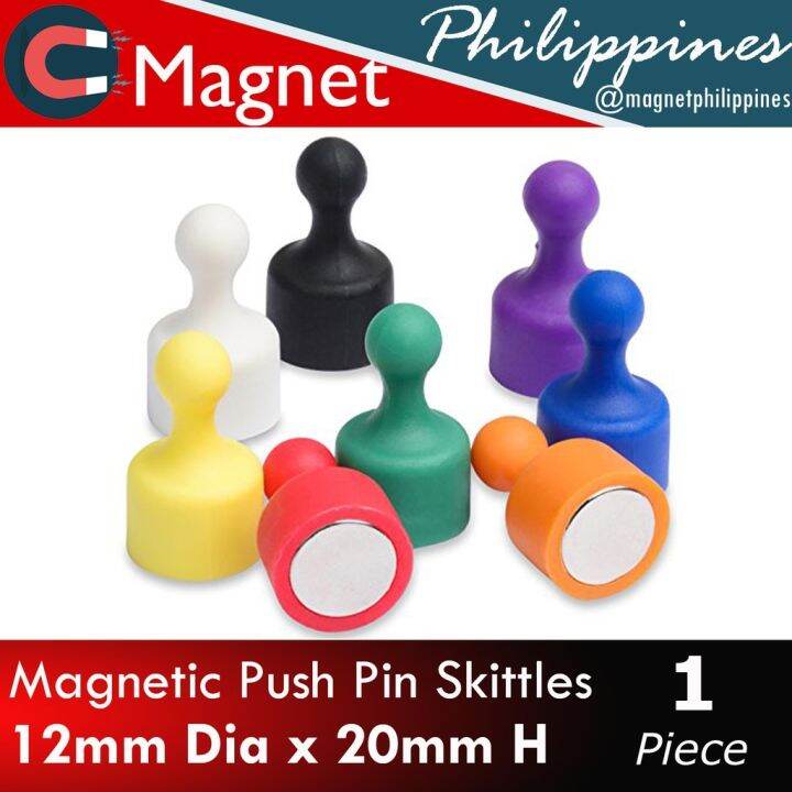 Neodymium Magnetic Push Pin 12mm Dia x 20mm Height Magnet for Office ...