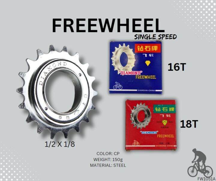Freewheel Single Sprocket (16T & 18T) Single Speed | Lazada PH
