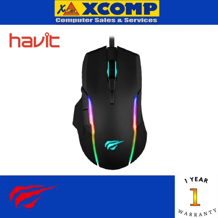 HAVIT MS1012A RGB Programmable backlit gaming mouse | Lazada PH