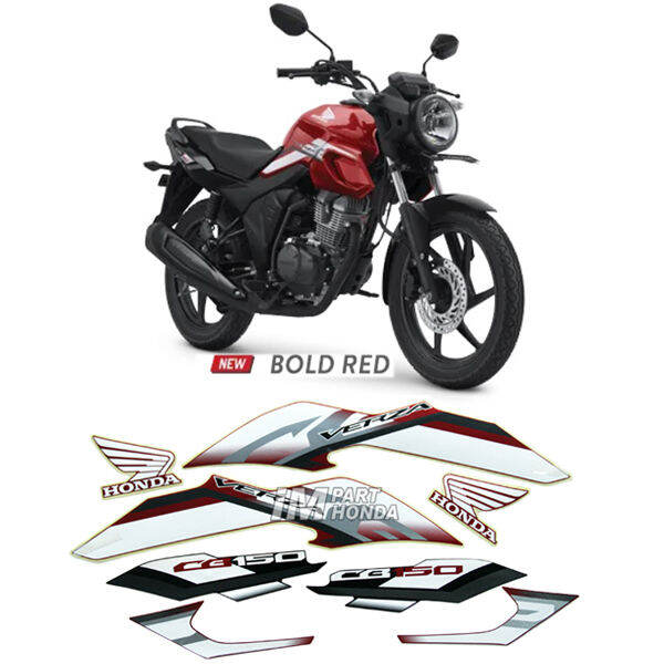 Stiker CB150 Verza CW 2022 Merah Hitam Bold Red | Lazada Indonesia
