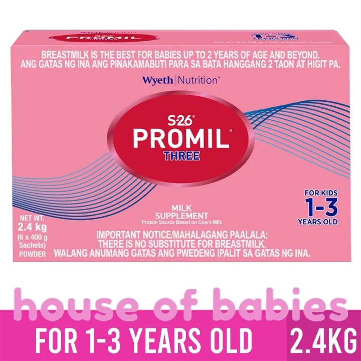S-26 PROMIL THREE 2.4kg 1-3 Years Old Milk Supplement | Lazada PH