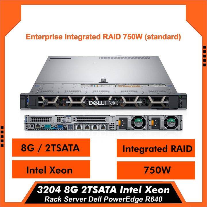 Rack Server Dell PowerEdge R640 3204 8G 2TSATA Intel Xeon/Enterprise ...