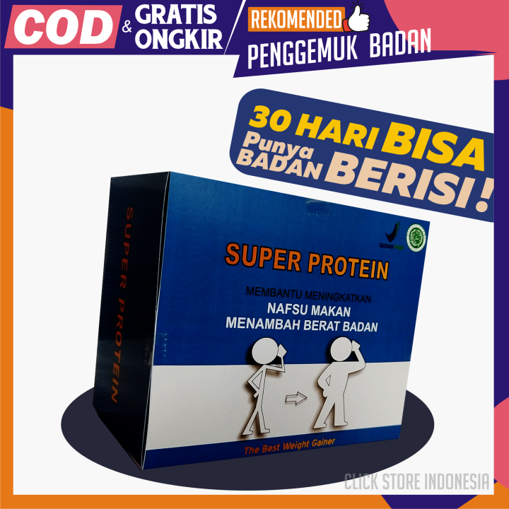 OBAT PENGGEMUK BADAN VITAMIN PIL SUPER PROTEIN ORIGINAL BPOM PRIA ...