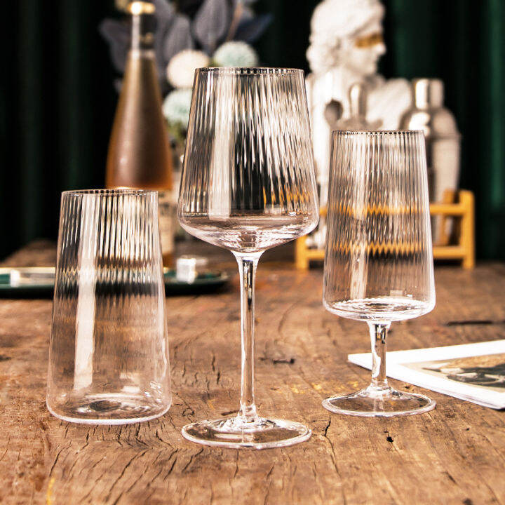 24 Kitchen Drinkware Glassware with Lines for Champagne, Water and ...