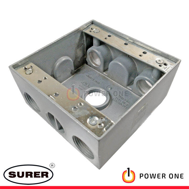 Surer 1152 2 Gang Utility Box, Five 3/4" Holes | Lazada PH