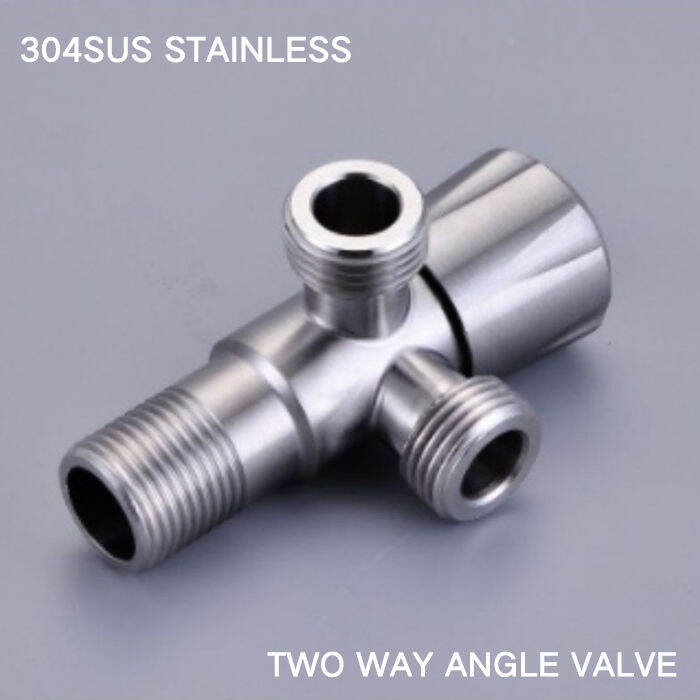 SUS304 Stainless Steel Double Angle Valve Two Way Angle Valve Multi-Function Standard Spout ...