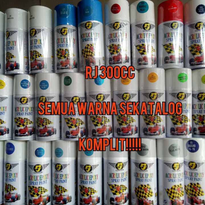 pilok pylox cat semprot rj 300cc semua warna hitam doff glossy ...