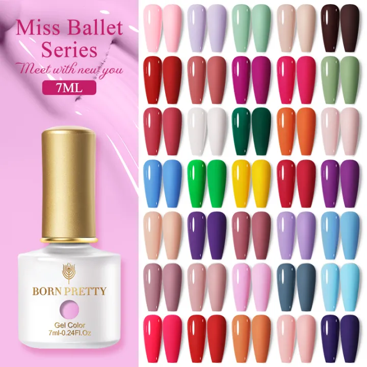 BORN PRETTY เจลทาเล็บ3/4PCS ชุดยาทาเล็บเจลยูวีเจลทาเล็บเจลทาเล็บเจลทา ...