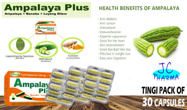 Authentic Ampalaya Plus Tingi Pack of 30 Capsules | Lazada PH
