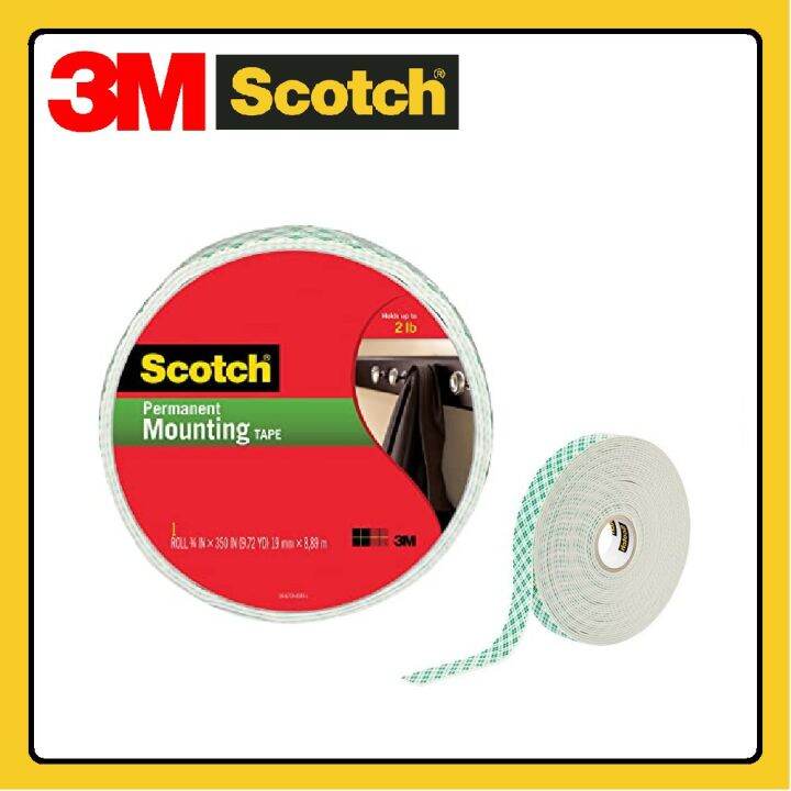 3M Scotch Permanent Mounting Tape 110S Long 19mm x 8.89m | Lazada