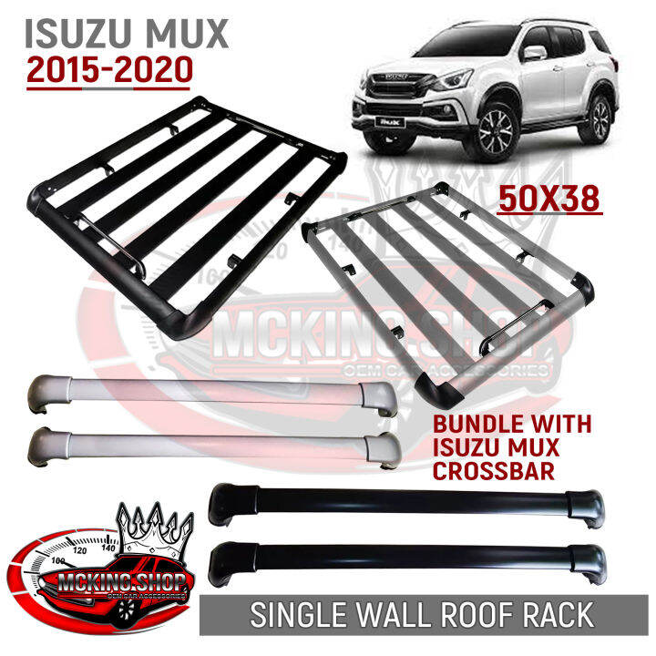 50x38 INFINI Roof Rack Topload Carrier Aluminum (Single Wall) Bundle with OEM Crossbar for Isuzu ...