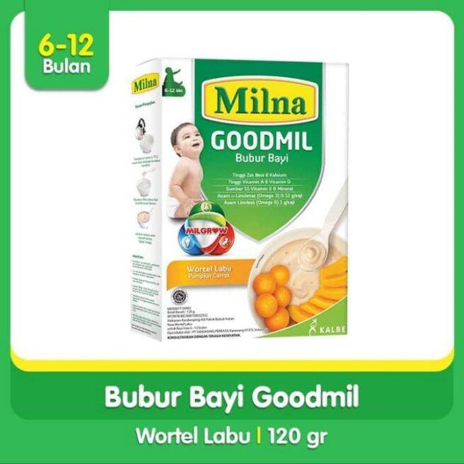Milna goodmil 6+ bubur bayi wortel labu 120gr | Lazada Indonesia