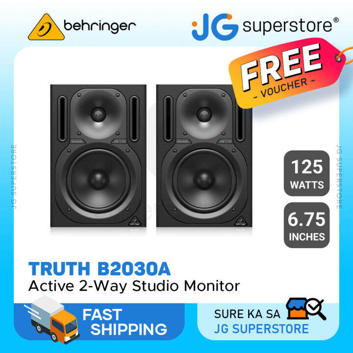 Behringer Truth B2030A High-Resolution Active 2-Way 150W Powered Reference Studio Monitor with 6 ...