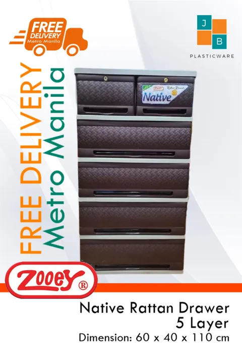 Zooey 5 layer Native Rattan Drawer | Lazada PH