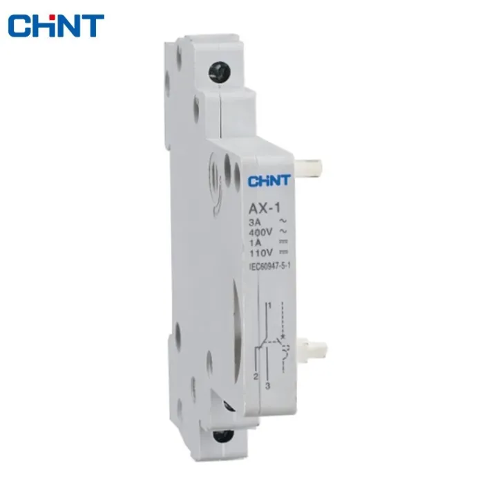 CHNT อุปกรณ์เสริมสำหรับ Auxiliary Contact 2NO 2NC MCB RCBO DZ158-125 รุ่น AX-1 Shunt Release ...