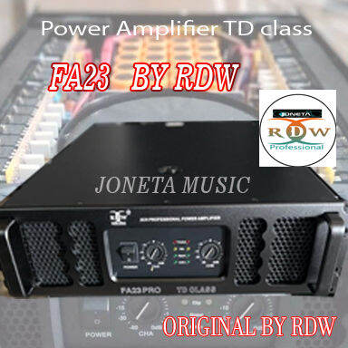POWER AMPLIFIER RDW FA23PRO/FA 23 PRO ORIGINAL TD CLASS 2CHANNEL ...