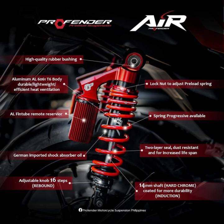 PRO FENDER REAR SHOCK ABSORBER 335MM for NMAX/AEROX/PCX/AVD/XMAX ...
