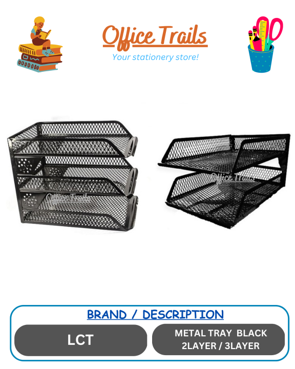 Document File Metal Tray Desk Organizer 3Layer Metal Tray 2 Layer Metal ...