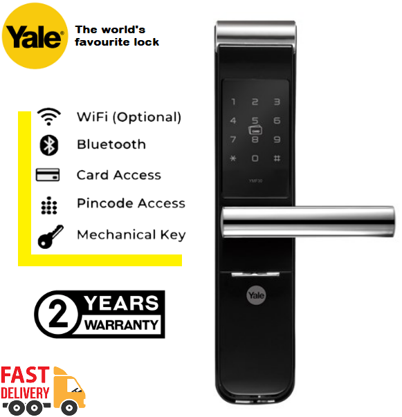 YALE YMF30+ Digital Door Lock 8 in 1 Kunci Pintu Digital YMF30 PLUS ...