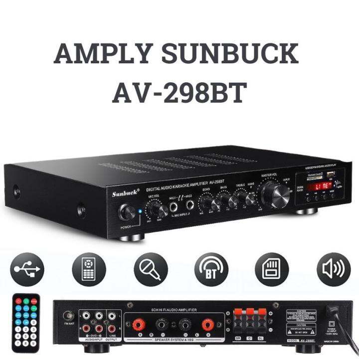 Ampli, âm ly, amly, amply bluetooth Sunbuck AV-298BT - Công suất max ...