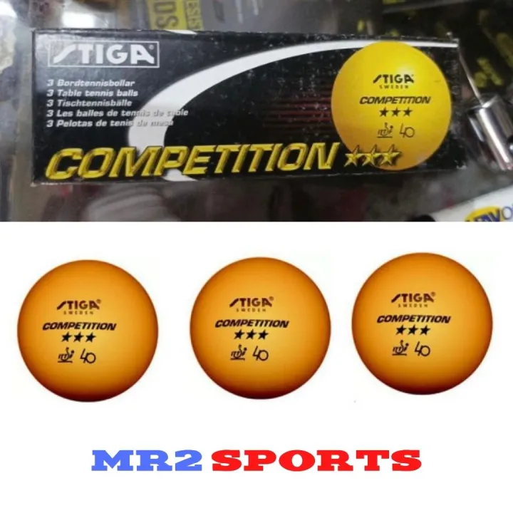 Stiga 3 Star 40mm ITTF Approved Table Tennis Balls 3/Box Orange | Lazada PH