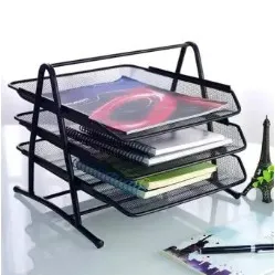 3 or 4 Tier Metal Mesh Trays Desk Filer Organizer Document Paper Office ...