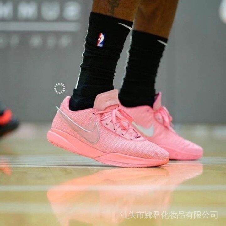lebrone 20 XX LBJ EP nba basketball shoes running shoes full pink | Lazada.co.th